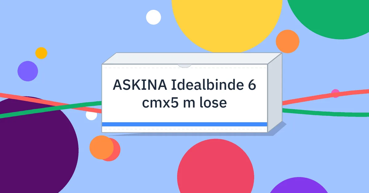 Symbolbild: Packung mit der Aufschrift ASKINA Idealbinde 6 cmx5 m lose (PZN 15734736) – Verfügbarkeit und Bezug in Apotheken in Frankfurt am Main