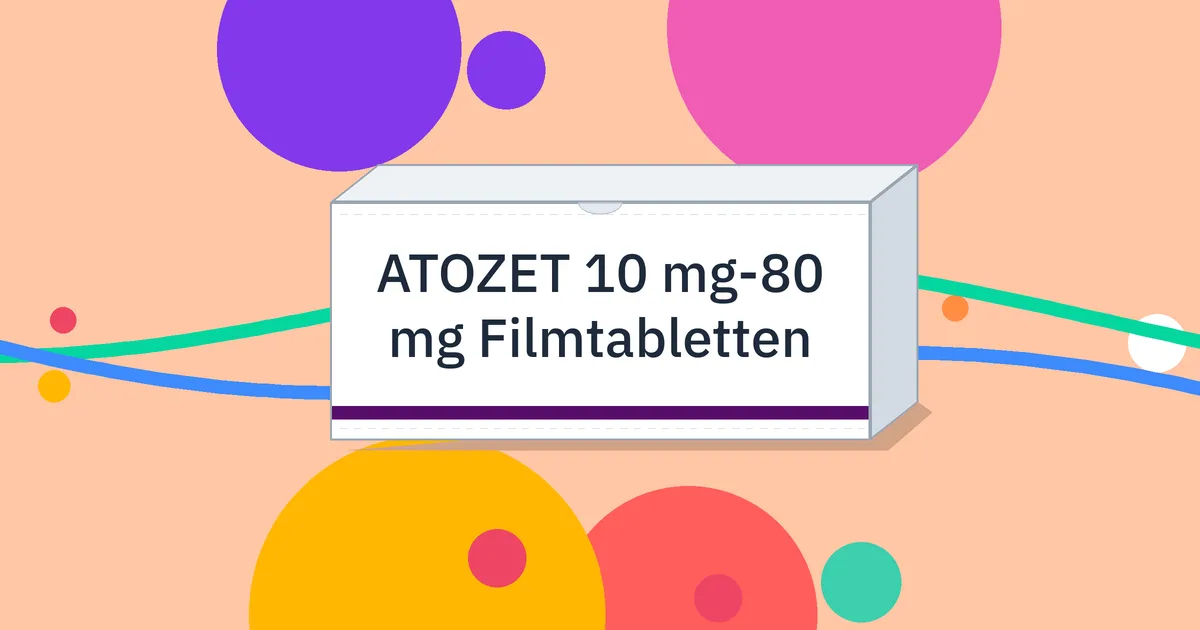 Symbolbild: Packung mit der Aufschrift ATOZET 10 mg-80 mg Filmtabletten (PZN 10538491) – Verfügbarkeit und Bezug in Apotheken in Frankfurt am Main