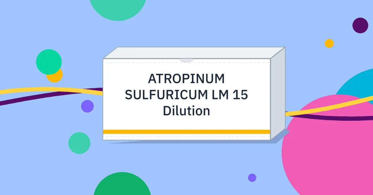 Symbolbild: Packung mit der Aufschrift ATROPINUM SULFURICUM LM 15 Dilution (PZN 13406896) – Verfügbarkeit und Bezug in Apotheken in Frankfurt am Main