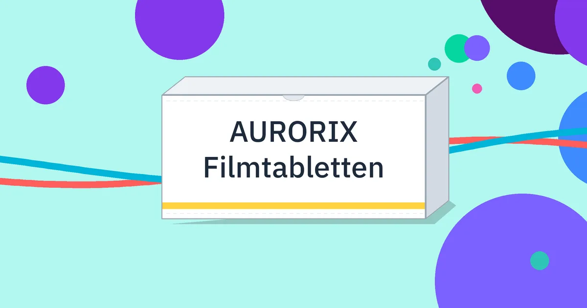 Symbolbild: Packung mit der Aufschrift AURORIX Filmtabletten (PZN 00202502) – Verfügbarkeit und Bezug in Apotheken in Frankfurt am Main