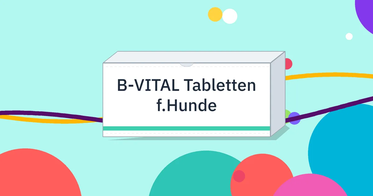 Symbolbild: Packung mit der Aufschrift B-VITAL Tabletten f.Hunde (PZN 19208878) – Verfügbarkeit und Bezug in Apotheken in Frankfurt am Main