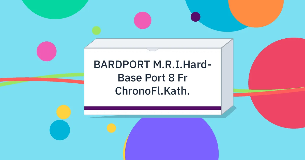 Symbolbild: Packung mit der Aufschrift BARDPORT M.R.I.Hard-Base Port 8 Fr ChronoFl.Kath. (PZN 02755441) – Verfügbarkeit und Bezug in Apotheken in Frankfurt am Main
