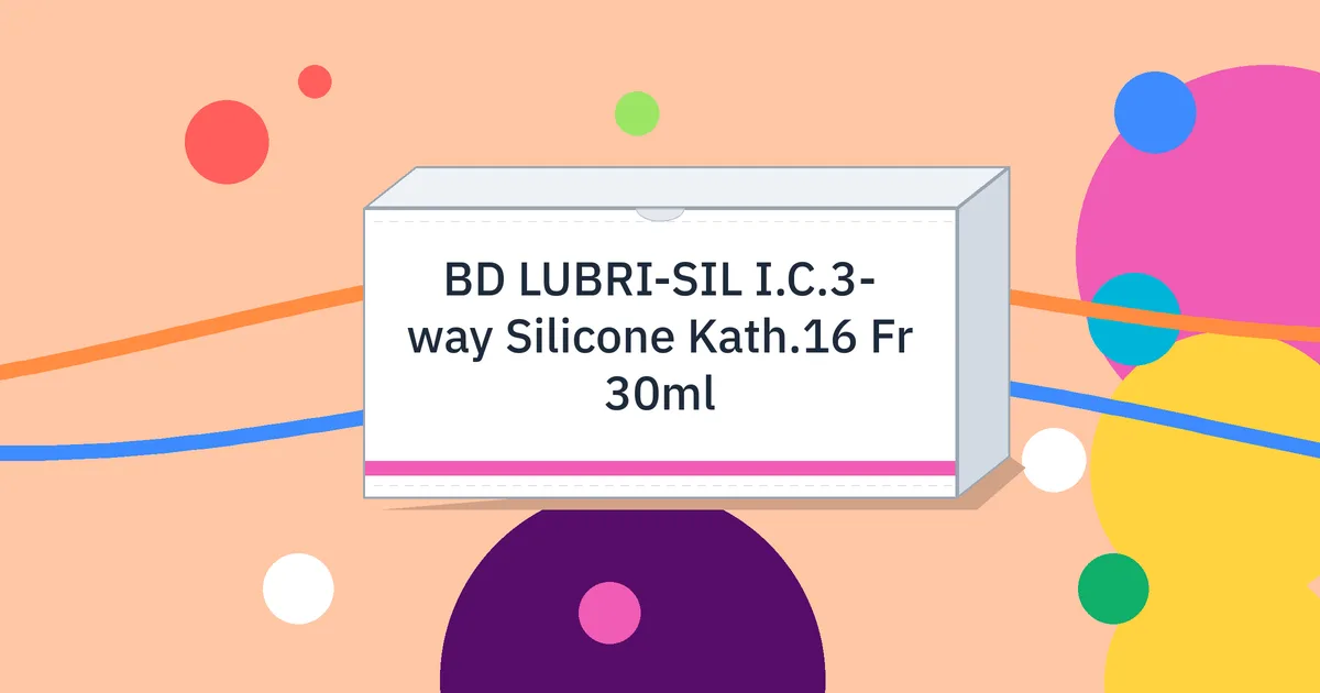 Symbolbild: Packung mit der Aufschrift BD LUBRI-SIL I.C.3-way Silicone Kath.16 Fr 30ml (PZN 20594728) – Verfügbarkeit und Bezug in Apotheken in Frankfurt am Main