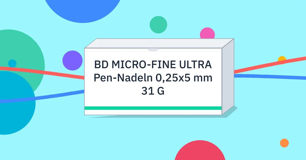 Symbolbild: Packung mit der Aufschrift BD MICRO-FINE ULTRA Pen-Nadeln 0,25x5 mm 31 G (PZN 17831188) – Verfügbarkeit und Bezug in Apotheken in Frankfurt am Main