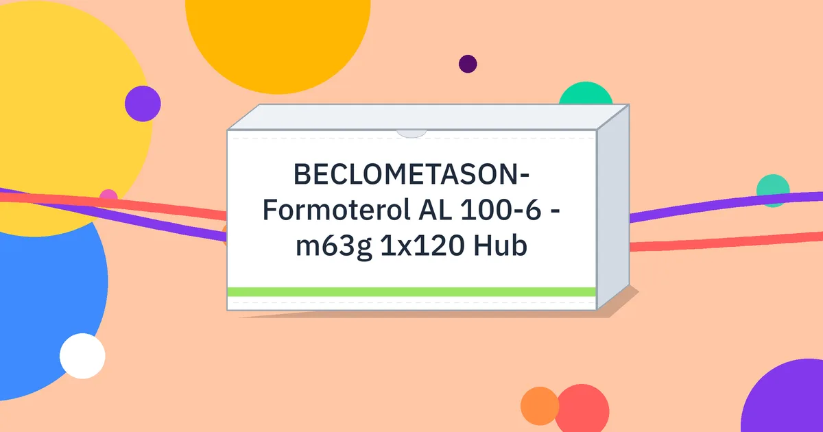 Symbolbild: Packung mit der Aufschrift BECLOMETASON-Formoterol AL 100-6 -m63g 1x120 Hub (PZN 19200032) – Verfügbarkeit und Bezug in Apotheken in Frankfurt am Main