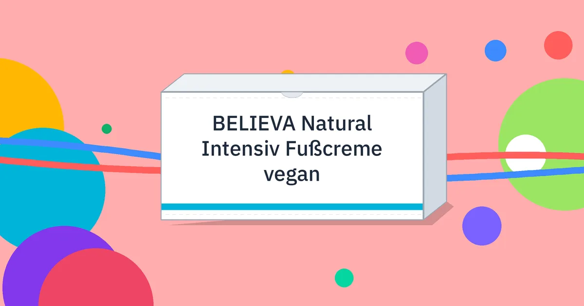 Symbolbild: Packung mit der Aufschrift BELIEVA Natural Intensiv Fußcreme vegan (PZN 13990010) – Verfügbarkeit und Bezug in Apotheken in Frankfurt am Main