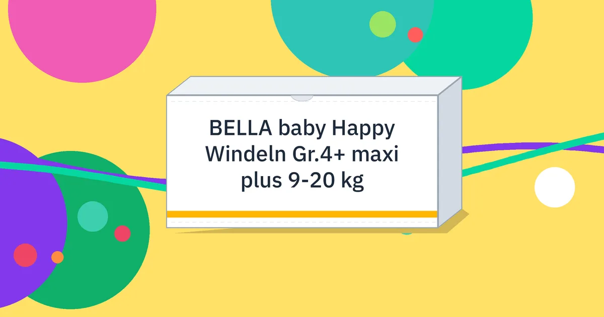 Symbolbild: Packung mit der Aufschrift BELLA baby Happy Windeln Gr.4+ maxi plus 9-20 kg (PZN 15210022) – Verfügbarkeit und Bezug in Apotheken in Frankfurt am Main