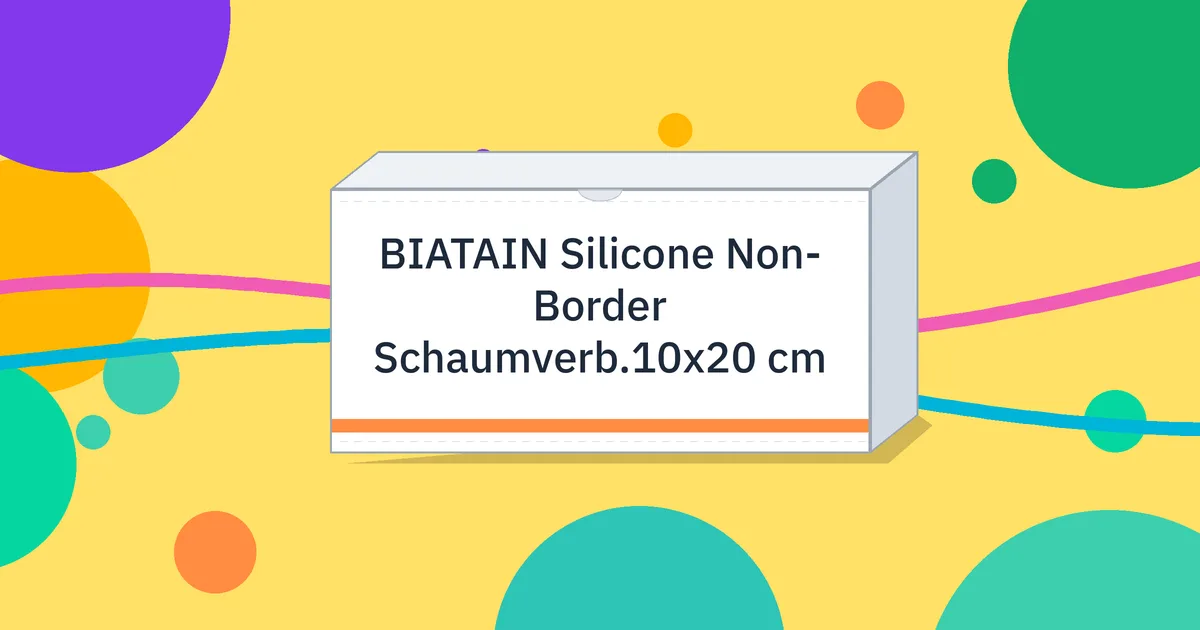 Symbolbild: Packung mit der Aufschrift BIATAIN Silicone Non-Border Schaumverb.10x20 cm (PZN 17850665) – Verfügbarkeit und Bezug in Apotheken in Frankfurt am Main