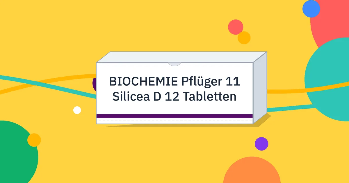 Symbolbild: Packung mit der Aufschrift BIOCHEMIE Pflüger 11 Silicea D 12 Tabletten (PZN 06320065) – Verfügbarkeit und Bezug in Apotheken in Frankfurt am Main