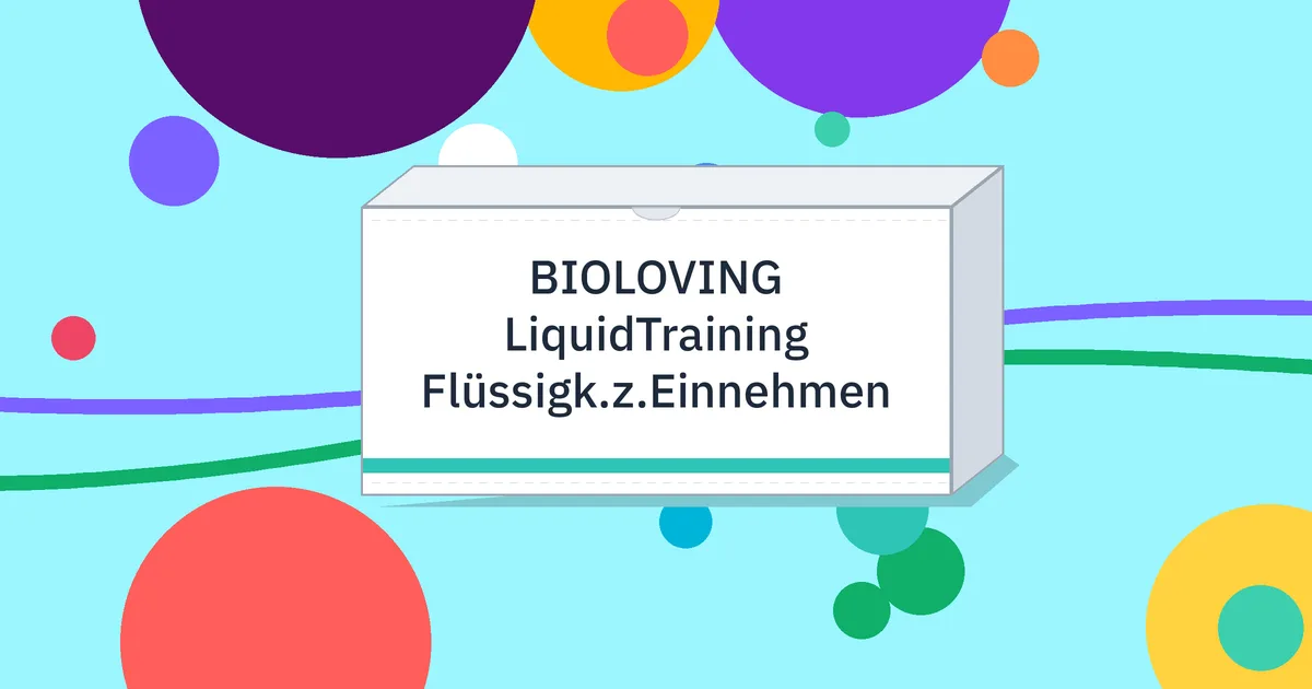 Symbolbild: Packung mit der Aufschrift BIOLOVING LiquidTraining Flüssigk.z.Einnehmen (PZN 17670354) – Verfügbarkeit und Bezug in Apotheken in Frankfurt am Main