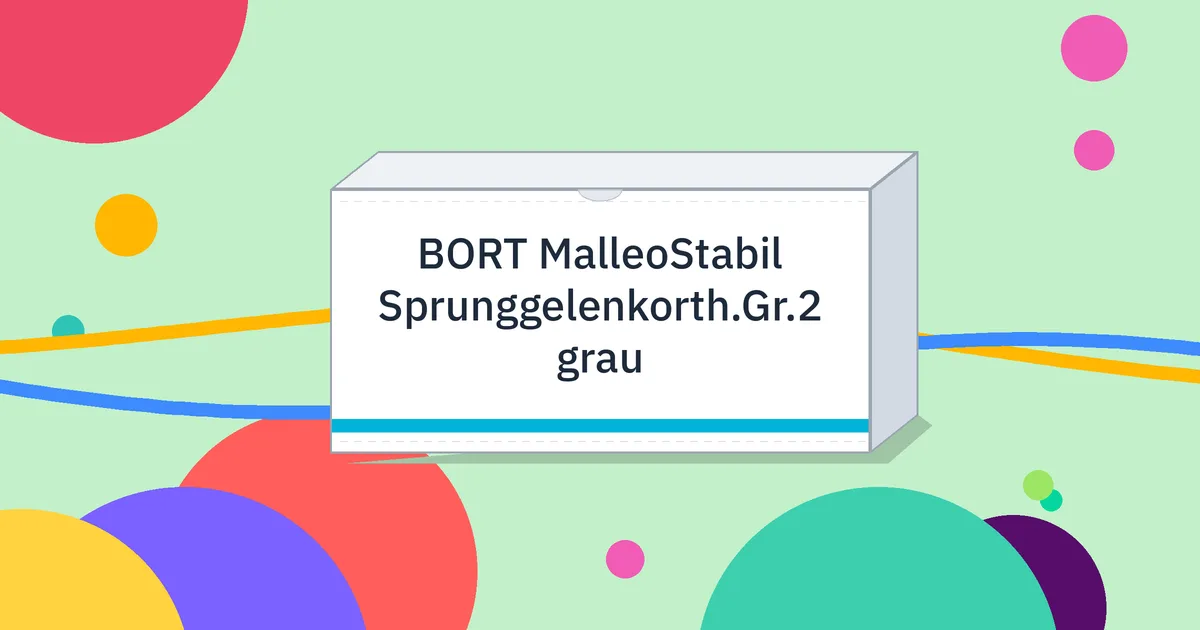 Symbolbild: Packung mit der Aufschrift BORT MalleoStabil Sprunggelenkorth.Gr.2 grau (PZN 19635089) – Verfügbarkeit und Bezug in Apotheken in Frankfurt am Main