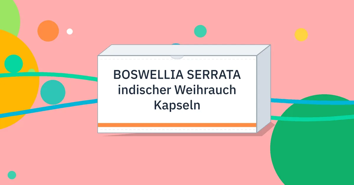 Symbolbild: Packung mit der Aufschrift BOSWELLIA SERRATA indischer Weihrauch Kapseln (PZN 19764846) – Verfügbarkeit und Bezug in Apotheken in Frankfurt am Main