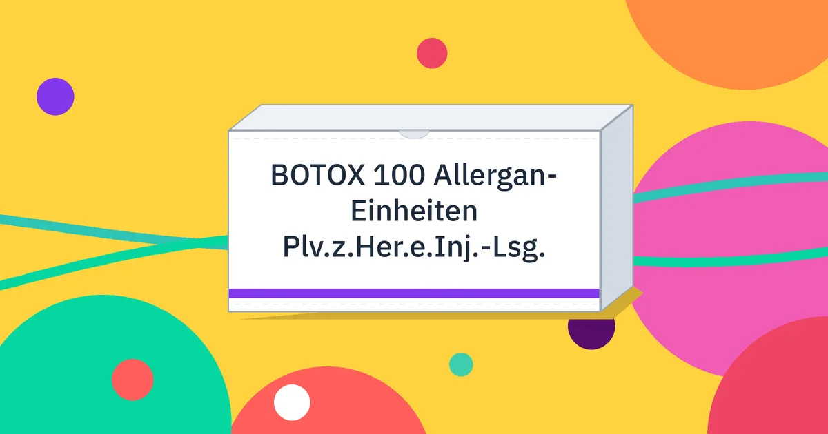 Symbolbild: Packung mit der Aufschrift BOTOX 100 Allergan-Einheiten Plv.z.Her.e.Inj.-Lsg. (PZN 01610232) – Verfügbarkeit und Bezug in Apotheken in Frankfurt am Main
