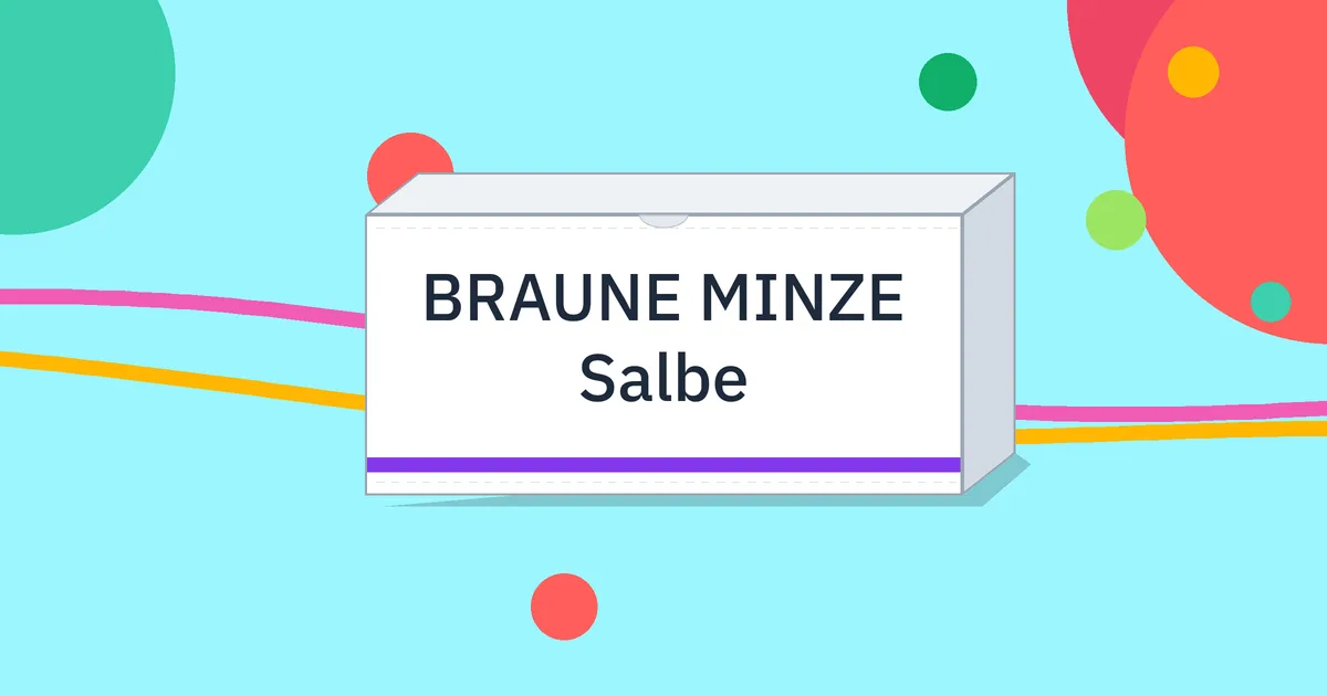 Symbolbild: Packung mit der Aufschrift BRAUNE MINZE Salbe (PZN 19141068) – Verfügbarkeit und Bezug in Apotheken in Frankfurt am Main