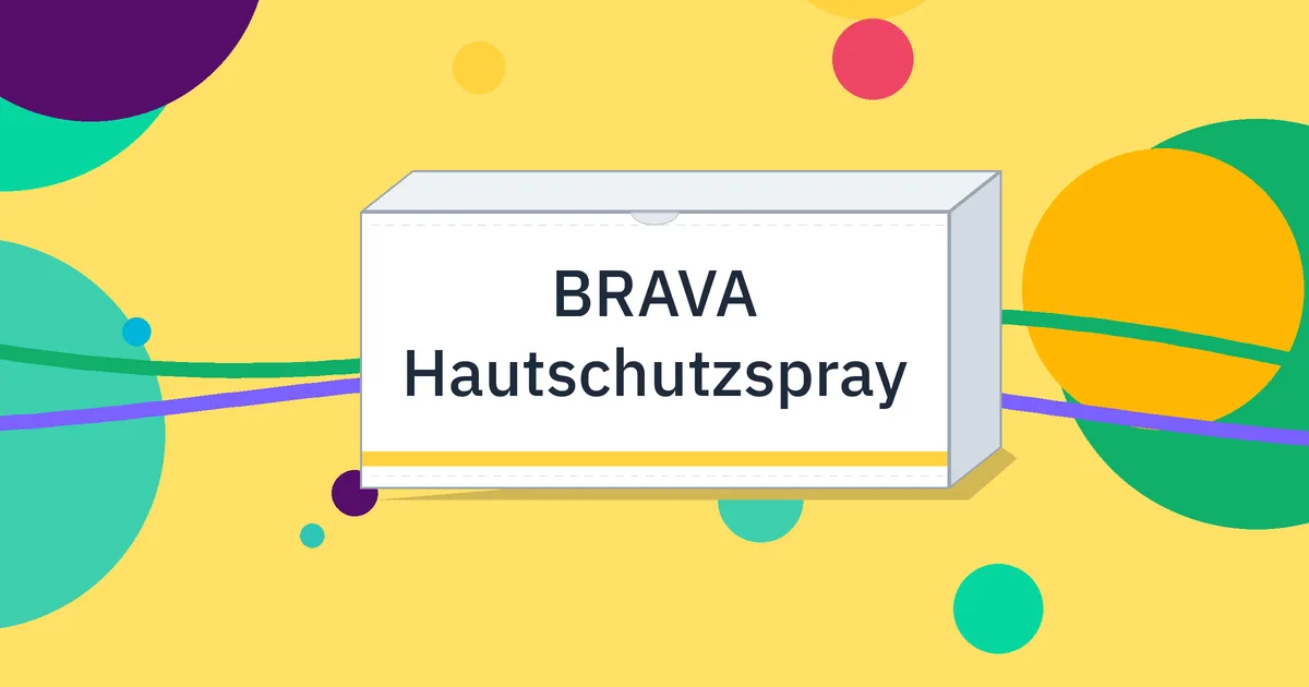 Symbolbild: Packung mit der Aufschrift BRAVA Hautschutzspray (PZN 09543736) – Verfügbarkeit und Bezug in Apotheken in Frankfurt am Main