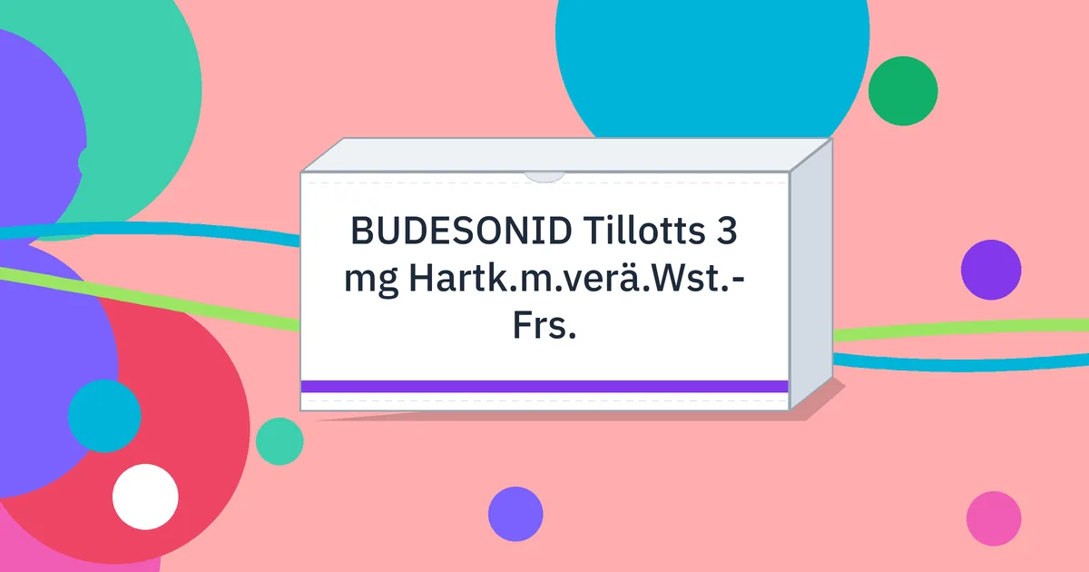 Symbolbild: Packung mit der Aufschrift BUDESONID Tillotts 3 mg Hartk.m.verä.Wst.-Frs. (PZN 18232484) – Verfügbarkeit und Bezug in Apotheken in Frankfurt am Main