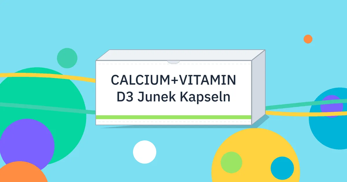 Symbolbild: Packung mit der Aufschrift CALCIUM+VITAMIN D3 Junek Kapseln (PZN 01643533) – Verfügbarkeit und Bezug in Apotheken in Frankfurt am Main