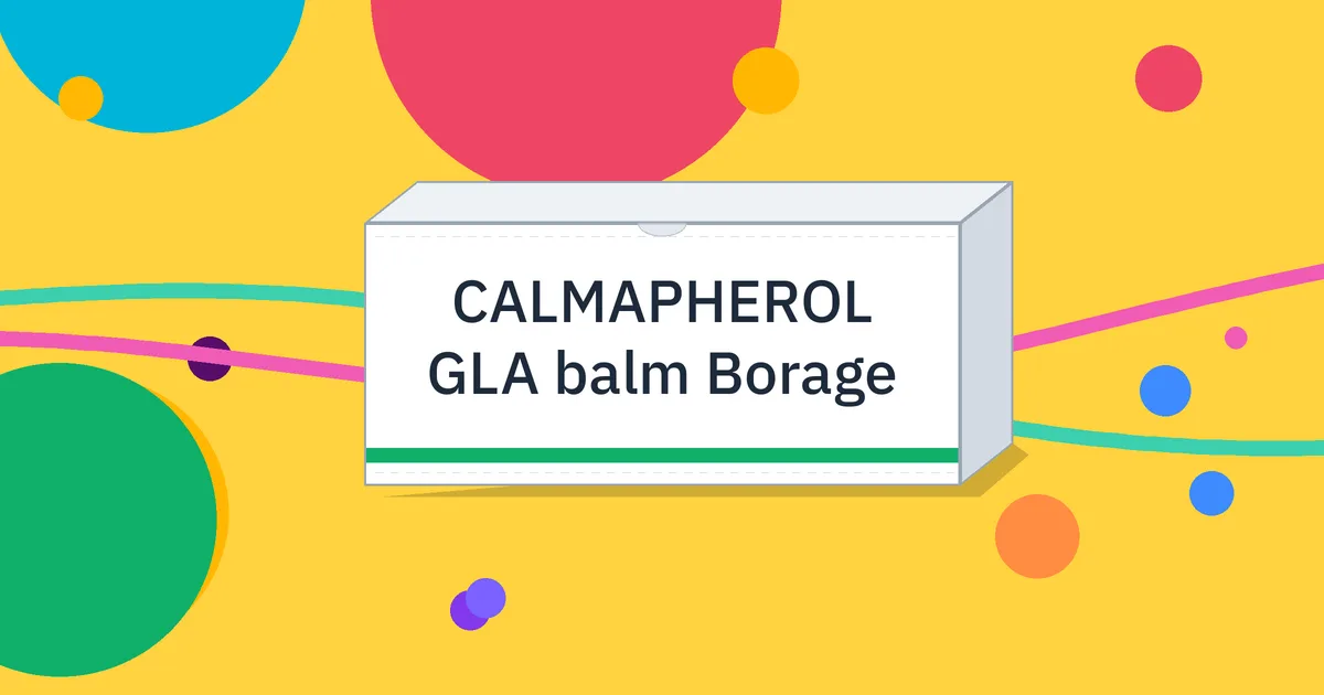 Symbolbild: Packung mit der Aufschrift CALMAPHEROL GLA balm Borage (PZN 19162018) – Verfügbarkeit und Bezug in Apotheken in Frankfurt am Main