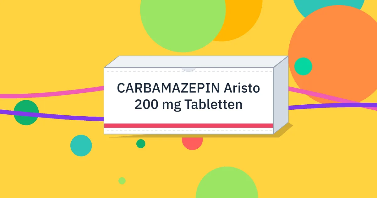Symbolbild: Packung mit der Aufschrift CARBAMAZEPIN Aristo 200 mg Tabletten (PZN 00605252) – Verfügbarkeit und Bezug in Apotheken in Frankfurt am Main
