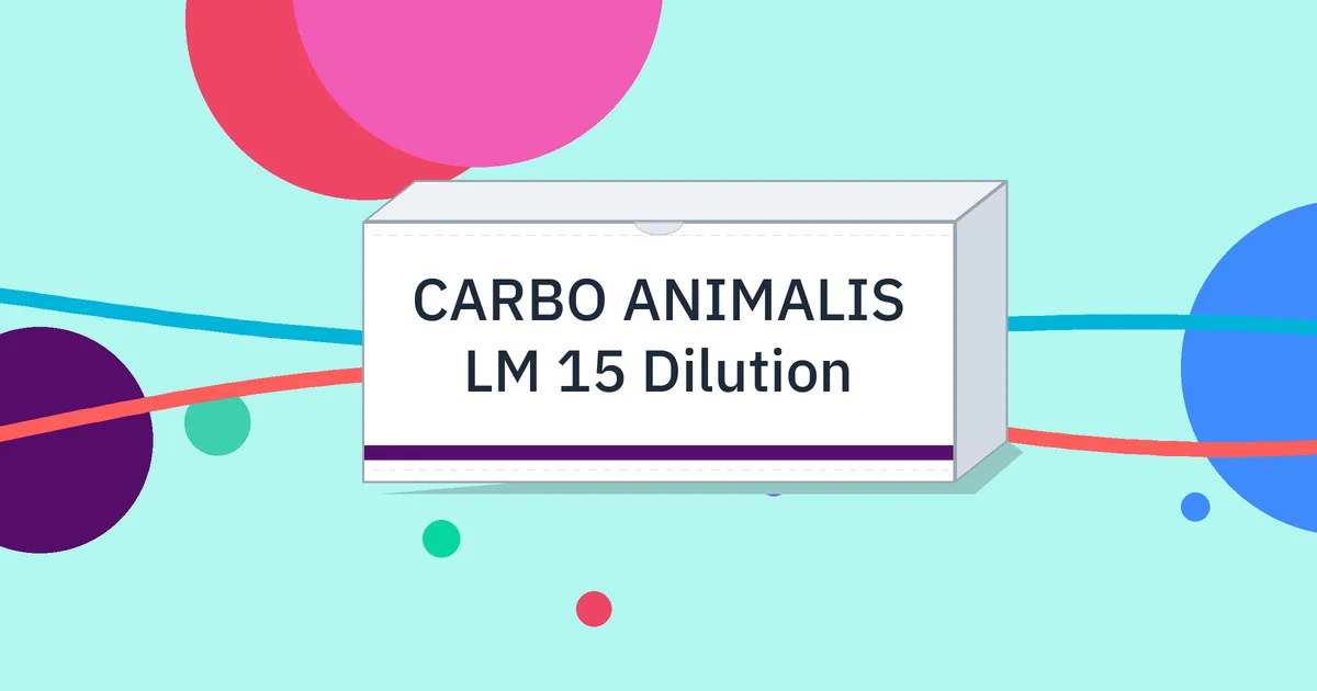 Symbolbild: Packung mit der Aufschrift CARBO ANIMALIS LM 15 Dilution (PZN 12809126) – Verfügbarkeit und Bezug in Apotheken in Frankfurt am Main