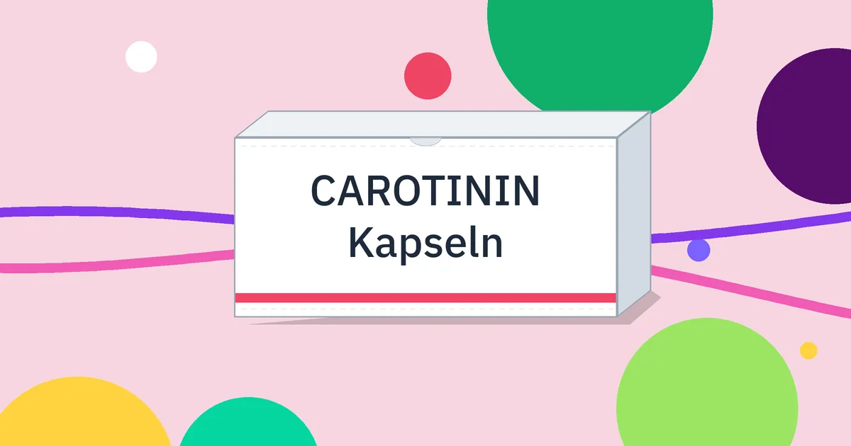 Symbolbild: Packung mit der Aufschrift CAROTININ Kapseln (PZN 04745719) – Verfügbarkeit und Bezug in Apotheken in Frankfurt am Main