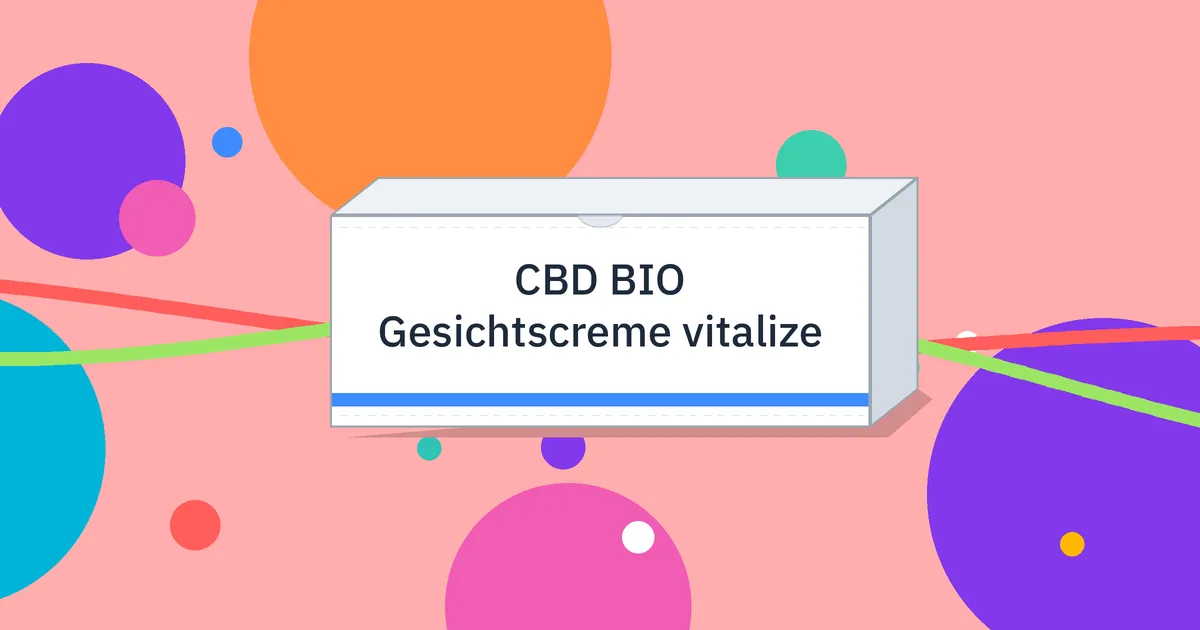 Symbolbild: Packung mit der Aufschrift CBD BIO Gesichtscreme vitalize (PZN 16871895) – Verfügbarkeit und Bezug in Apotheken in Frankfurt am Main