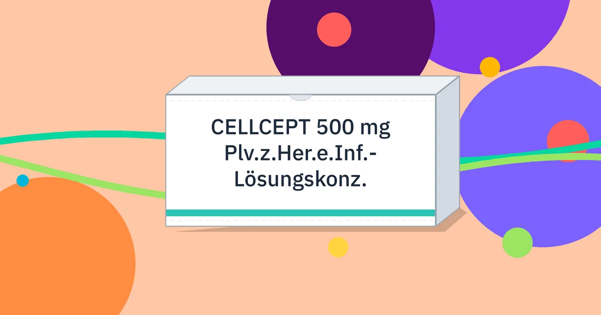 Symbolbild: Packung mit der Aufschrift CELLCEPT 500 mg Plv.z.Her.e.Inf.-Lösungskonz. (PZN 00080016) – Verfügbarkeit und Bezug in Apotheken in Frankfurt am Main