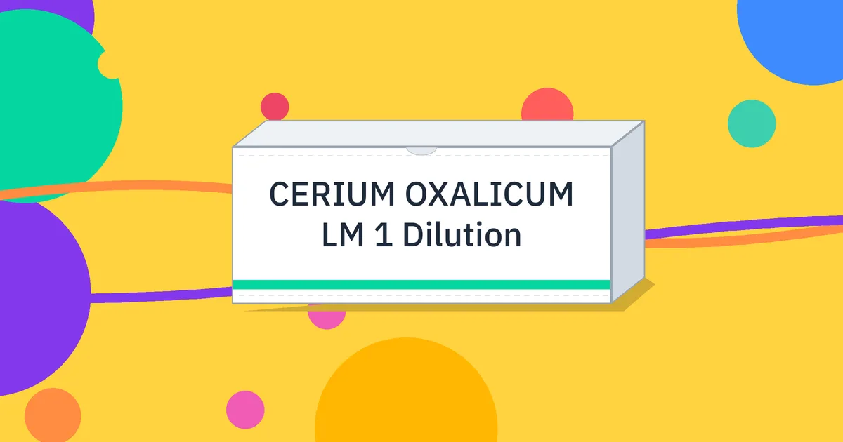 Symbolbild: Packung mit der Aufschrift CERIUM OXALICUM LM 1 Dilution (PZN 13437922) – Verfügbarkeit und Bezug in Apotheken in Frankfurt am Main
