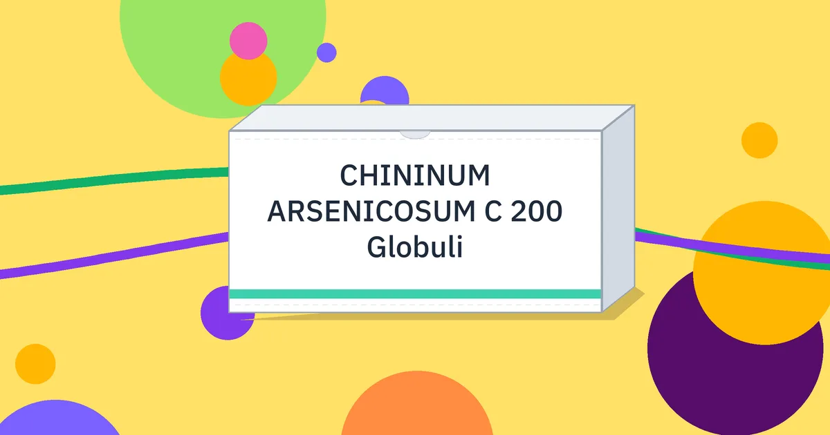 Symbolbild: Packung mit der Aufschrift CHININUM ARSENICOSUM C 200 Globuli (PZN 16690053) – Verfügbarkeit und Bezug in Apotheken in Frankfurt am Main