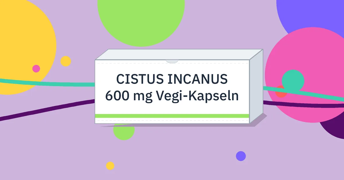 Symbolbild: Packung mit der Aufschrift CISTUS INCANUS 600 mg Vegi-Kapseln (PZN 16396460) – Verfügbarkeit und Bezug in Apotheken in Frankfurt am Main