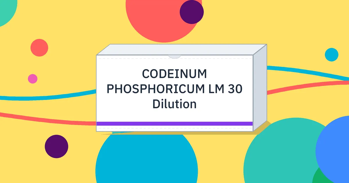 Symbolbild: Packung mit der Aufschrift CODEINUM PHOSPHORICUM LM 30 Dilution (PZN 12830178) – Verfügbarkeit und Bezug in Apotheken in Frankfurt am Main