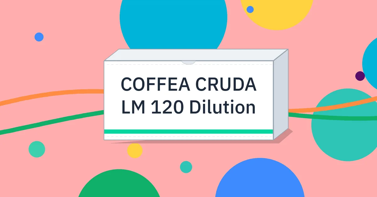 Symbolbild: Packung mit der Aufschrift COFFEA CRUDA LM 120 Dilution (PZN 12831120) – Verfügbarkeit und Bezug in Apotheken in Frankfurt am Main