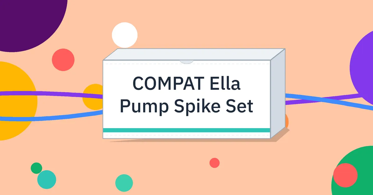 Symbolbild: Packung mit der Aufschrift COMPAT Ella Pump Spike Set (PZN 12416668) – Verfügbarkeit und Bezug in Apotheken in Frankfurt am Main
