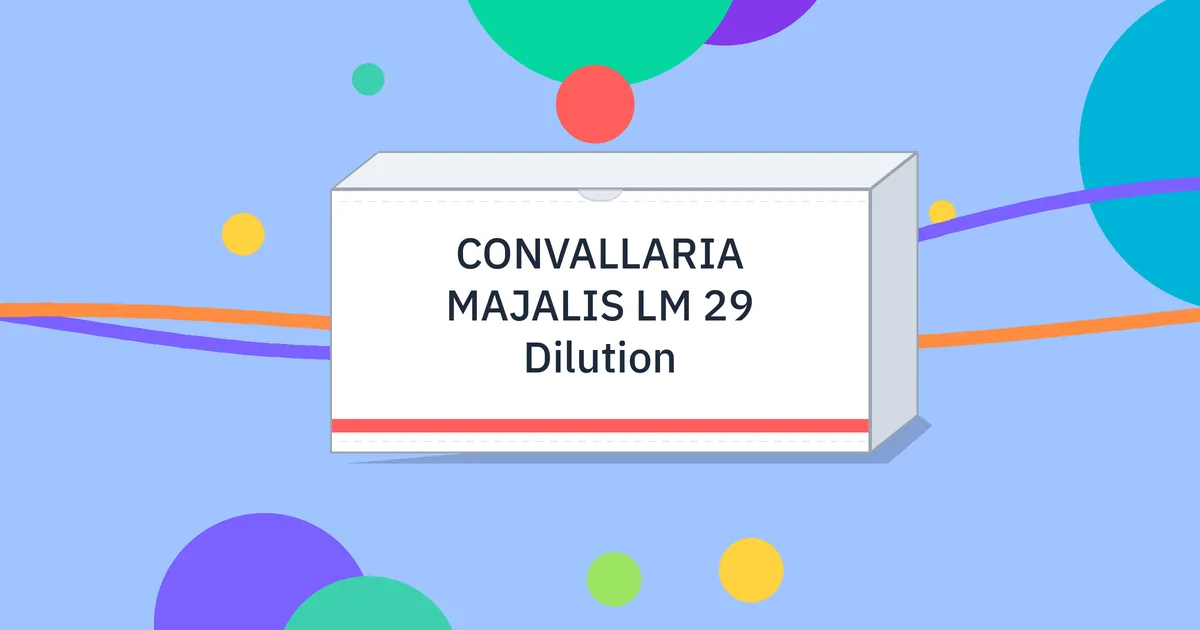 Symbolbild: Packung mit der Aufschrift CONVALLARIA MAJALIS LM 29 Dilution (PZN 12833739) – Verfügbarkeit und Bezug in Apotheken in Frankfurt am Main