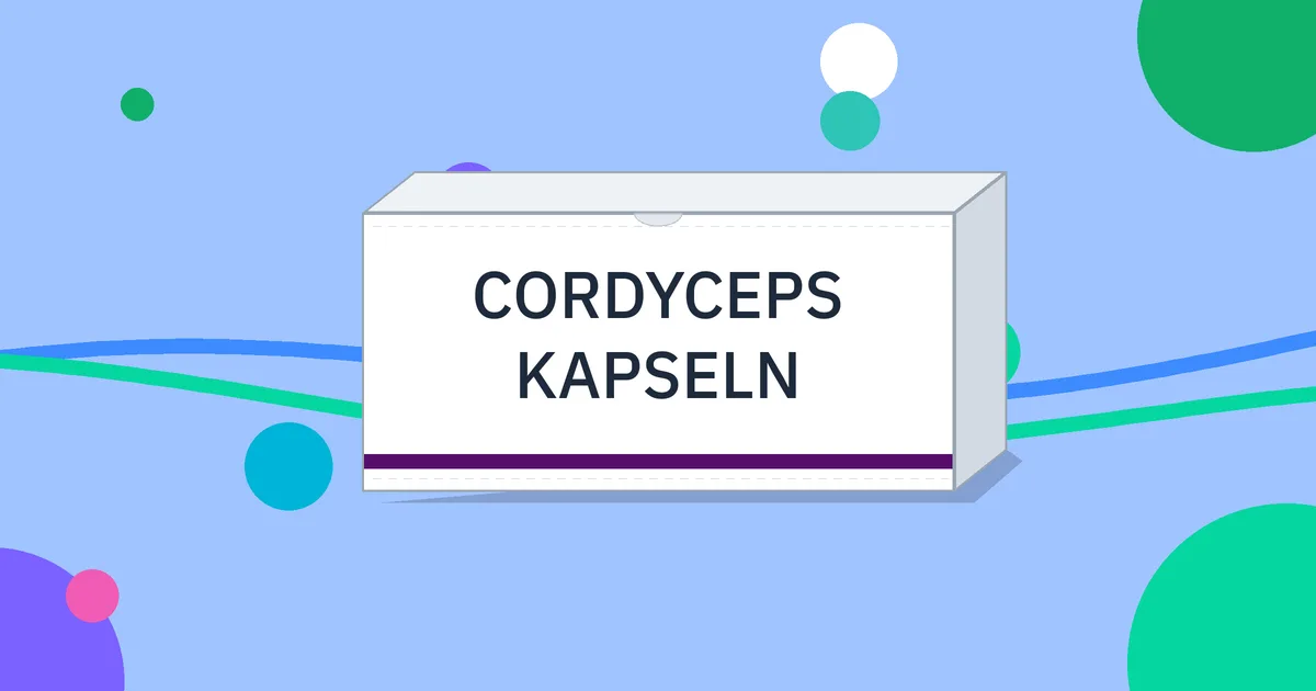 Symbolbild: Packung mit der Aufschrift CORDYCEPS KAPSELN (PZN 16008506) – Verfügbarkeit und Bezug in Apotheken in Frankfurt am Main