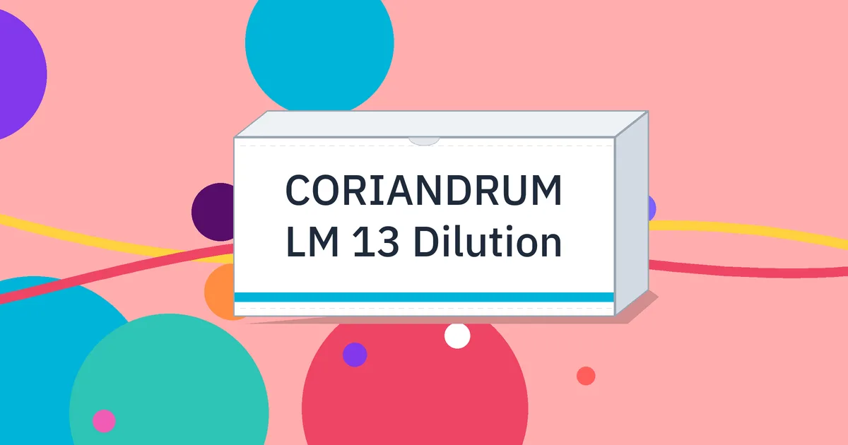 Symbolbild: Packung mit der Aufschrift CORIANDRUM LM 13 Dilution (PZN 12834443) – Verfügbarkeit und Bezug in Apotheken in Frankfurt am Main