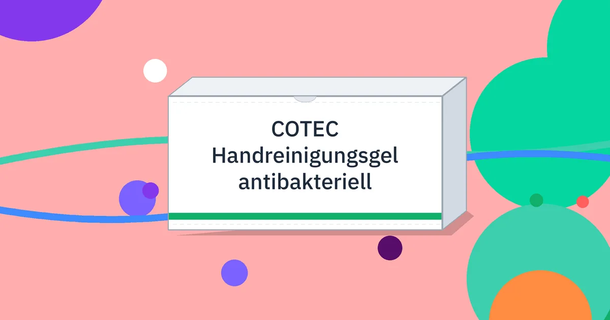 Symbolbild: Packung mit der Aufschrift COTEC Handreinigungsgel antibakteriell (PZN 11037957) – Verfügbarkeit und Bezug in Apotheken in Frankfurt am Main