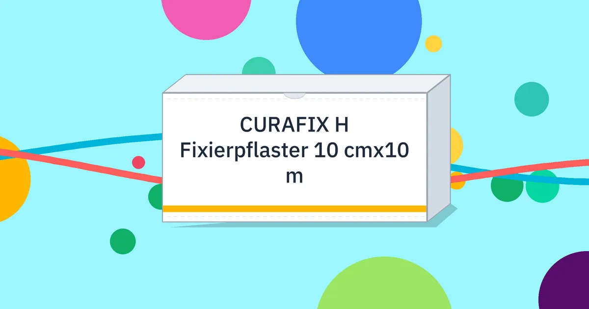 Symbolbild: Packung mit der Aufschrift CURAFIX H Fixierpflaster 10 cmx10 m (PZN 07299657) – Verfügbarkeit und Bezug in Apotheken in Frankfurt am Main