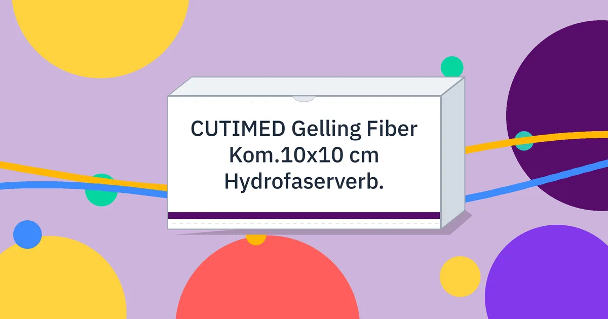 Symbolbild: Packung mit der Aufschrift CUTIMED Gelling Fiber Kom.10x10 cm Hydrofaserverb. (PZN 19064793) – Verfügbarkeit und Bezug in Apotheken in Frankfurt am Main
