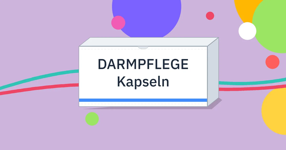 Symbolbild: Packung mit der Aufschrift DARMPFLEGE Kapseln (PZN 12898733) – Verfügbarkeit und Bezug in Apotheken in Frankfurt am Main