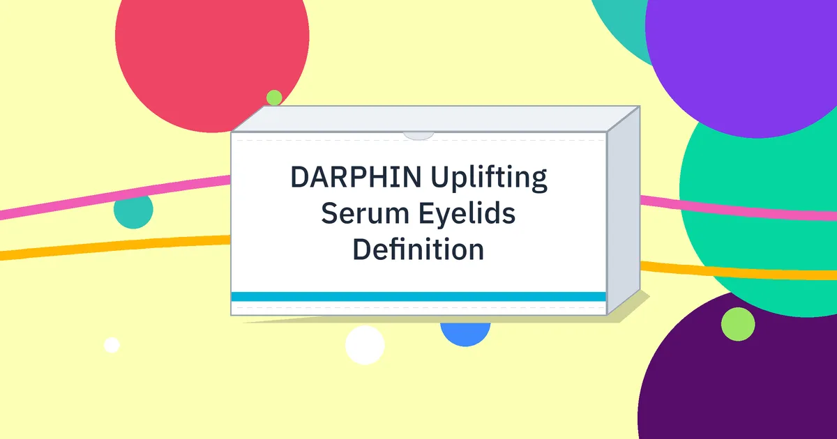 Symbolbild: Packung mit der Aufschrift DARPHIN Uplifting Serum Eyelids Definition (PZN 02597597) – Verfügbarkeit und Bezug in Apotheken in Frankfurt am Main