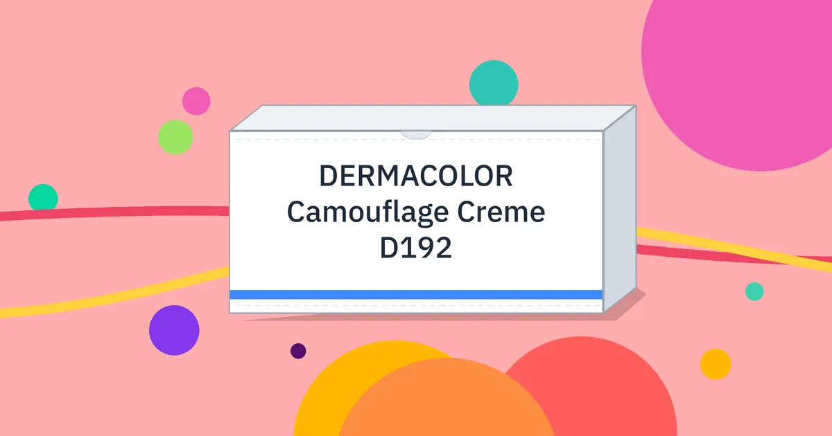 Symbolbild: Packung mit der Aufschrift DERMACOLOR Camouflage Creme D192 (PZN 15819303) – Verfügbarkeit und Bezug in Apotheken in Frankfurt am Main