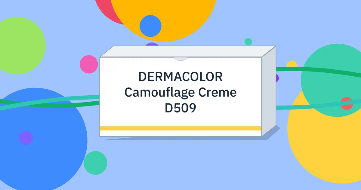 Symbolbild: Packung mit der Aufschrift DERMACOLOR Camouflage Creme D509 (PZN 15818930) – Verfügbarkeit und Bezug in Apotheken in Frankfurt am Main