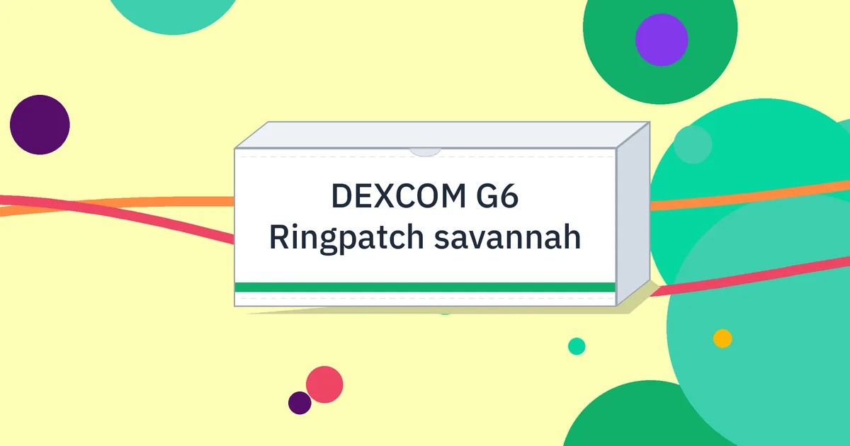 Symbolbild: Packung mit der Aufschrift DEXCOM G6 Ringpatch savannah (PZN 19866340) – Verfügbarkeit und Bezug in Apotheken in Frankfurt am Main