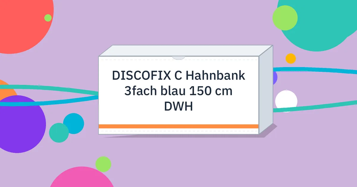 Symbolbild: Packung mit der Aufschrift DISCOFIX C Hahnbank 3fach blau 150 cm DWH (PZN 02733600) – Verfügbarkeit und Bezug in Apotheken in Frankfurt am Main