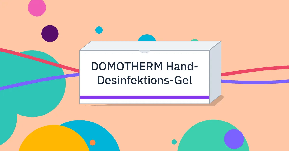 Symbolbild: Packung mit der Aufschrift DOMOTHERM Hand-Desinfektions-Gel (PZN 16060211) – Verfügbarkeit und Bezug in Apotheken in Frankfurt am Main