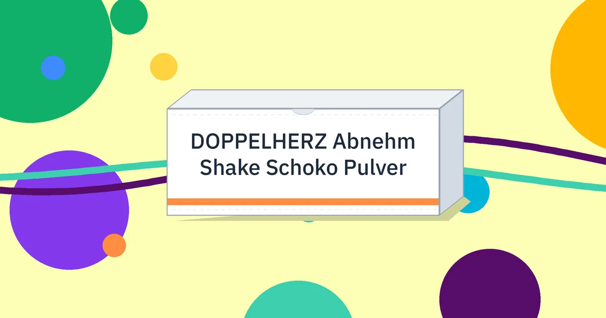 Symbolbild: Packung mit der Aufschrift DOPPELHERZ Abnehm Shake Schoko Pulver (PZN 13357933) – Verfügbarkeit und Bezug in Apotheken in Frankfurt am Main