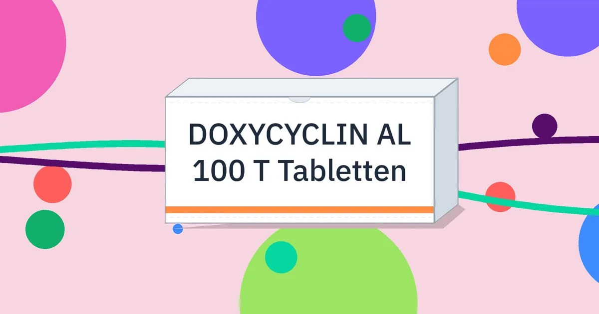Symbolbild: Packung mit der Aufschrift DOXYCYCLIN AL 100 T Tabletten (PZN 04773377) – Verfügbarkeit und Bezug in Apotheken in Frankfurt am Main