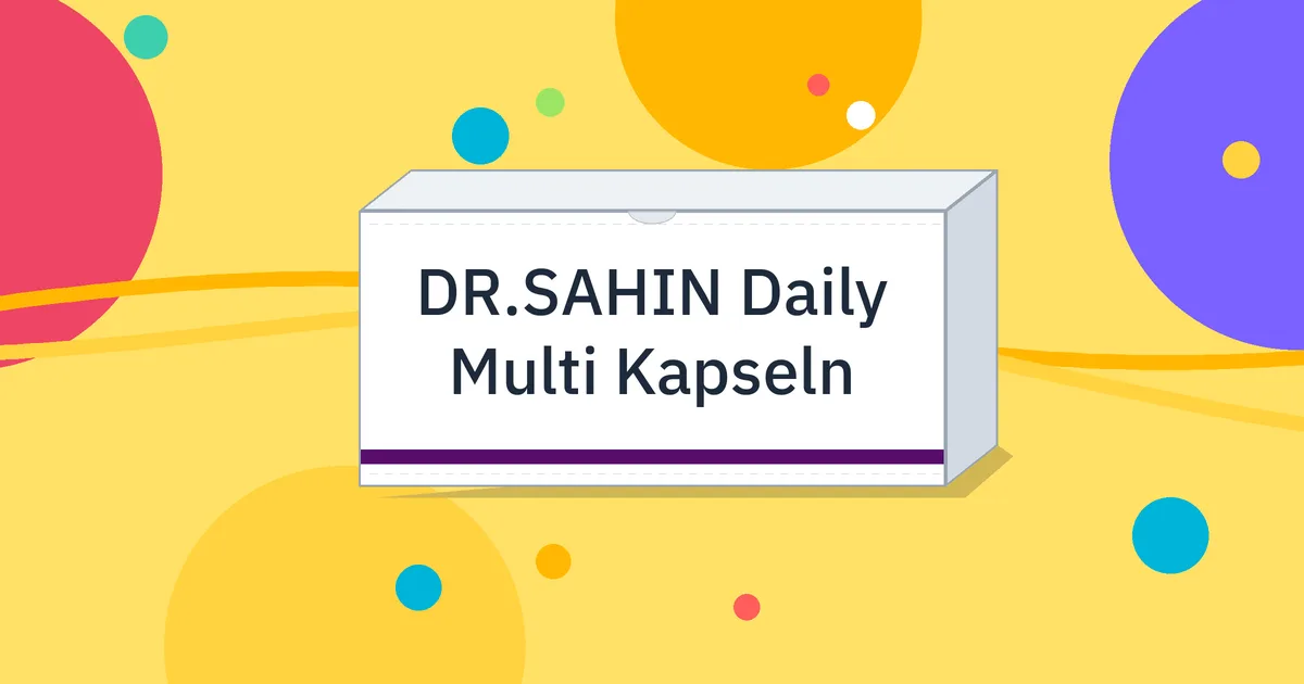 Symbolbild: Packung mit der Aufschrift DR.SAHIN Daily Multi Kapseln (PZN 19346391) – Verfügbarkeit und Bezug in Apotheken in Frankfurt am Main