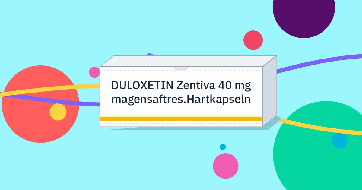 Symbolbild: Packung mit der Aufschrift DULOXETIN Zentiva 40 mg magensaftres.Hartkapseln (PZN 11276343) – Verfügbarkeit und Bezug in Apotheken in Frankfurt am Main